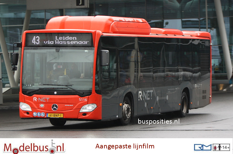 Rietze 73500 EBS R-NET MB NGT 5116 regio Haaglanden | Modelbus.nl