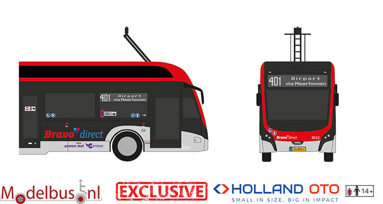 HollandOto 8-1209 Bravo Direct Hermes VDL Citea SLFA | Modelbus.nl