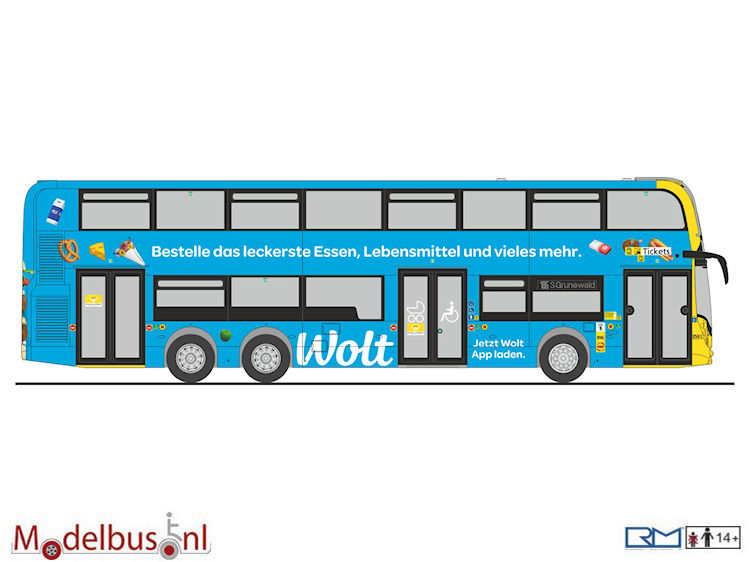 Rietze 78001 Alexander Dennis Enviro 500 BVG Wolt | Modelbus.nl