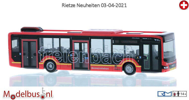 Rietze 75334 MAN Lion´s City 12´18 Freienbach | Modelbus.nl