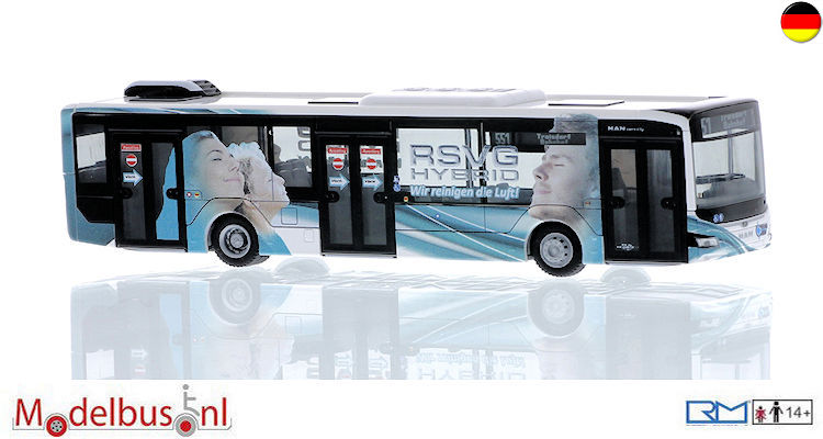 Rietze 75312 MAN Lion's City 12'18 Hybrid RSVG Troisdorf | Modelbus.nl